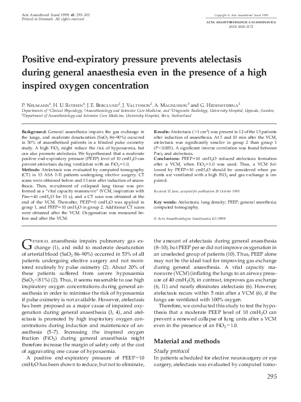(PDF) Apnoeic oxygenation in adults under general anaesthesia using ...