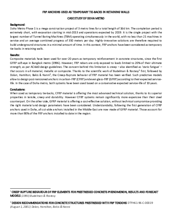 (DOC) FRP ANCHORS USED AS TEMPORARY TIE-BACKS IN RETAINING WALLS CASE ...