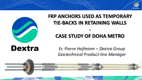 (PDF) FRP ANCHORS USED AS TEMPORARY TIE-BACKS IN RETAINING WALLS - CASE ...