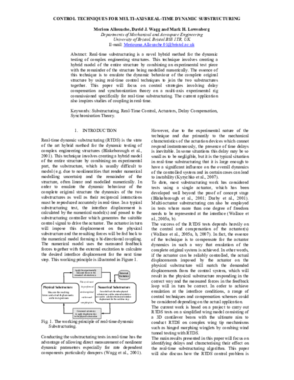 Pdf Control Techniques For Multi Axis Real Time Dynamic Substructuring