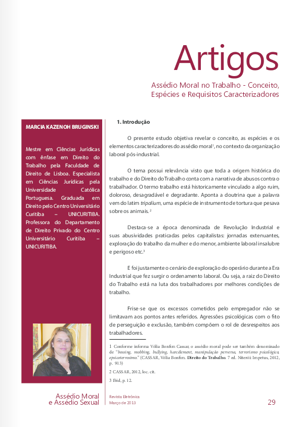 (PDF) Assédio Moral e Assédio Sexual | Marcella Pereira - Academia.edu