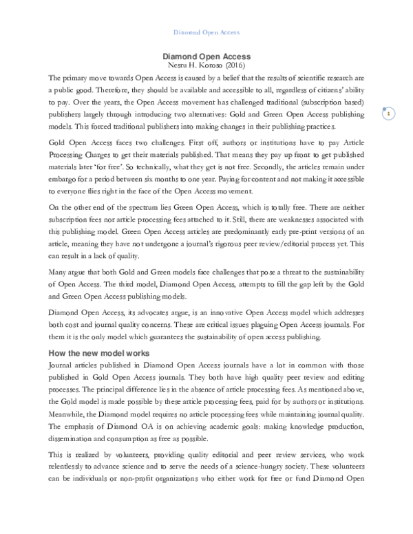 (PDF) Diamond Open Access