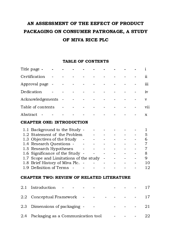 (DOC) AN ASSESSMENT OF THE EEFECT OF PRODUCT PACKAGING ON CONSUMERs ...