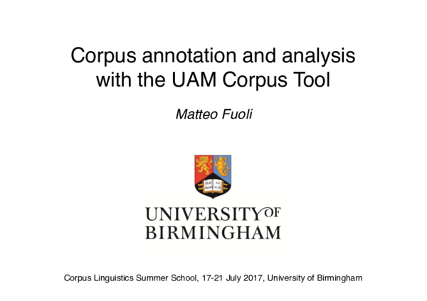 (PDF) Corpus annotation and analysis with the UAM Corpus Tool ...