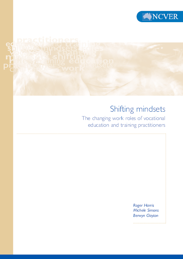 (PDF) Shifting Mindsets: The Changing Work Roles of Vocational Education and Training Practitioners