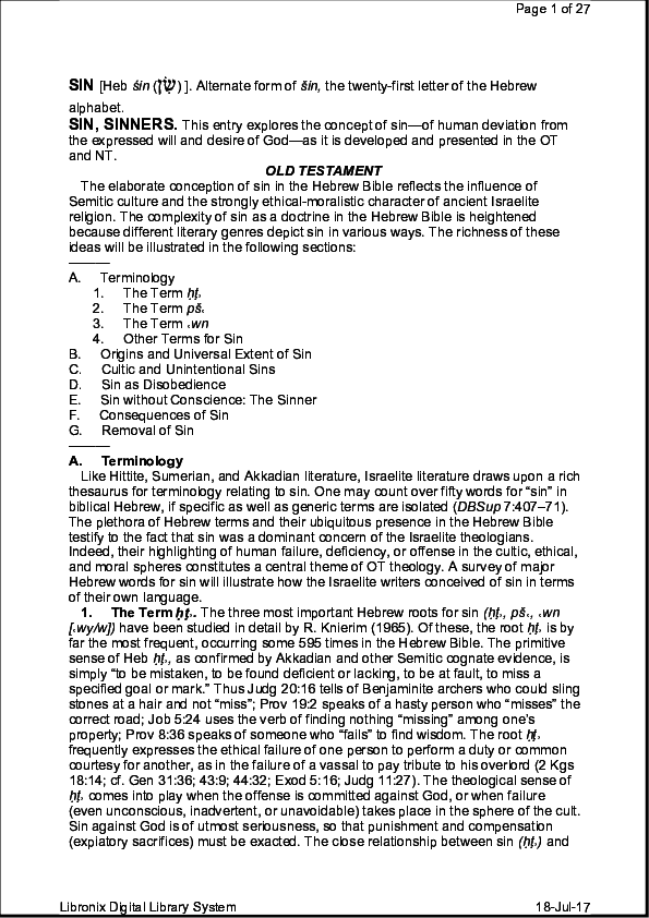 (PDF) Sin (Anchor Bible Dictionary)