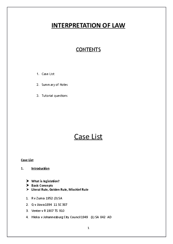 (DOC) INTERPRETATION OF LAW