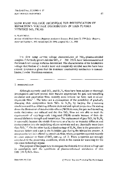(PDF) Slow ramp voltage technique for investigation of breakdown ...