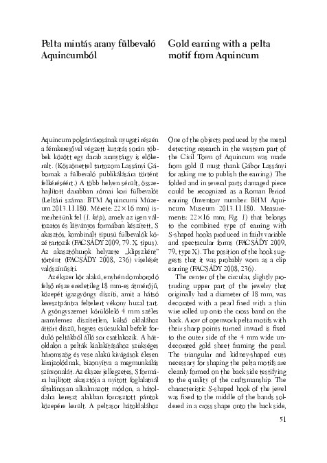 (PDF) Gold earing with pelta motif from instrumental surveys in the ...