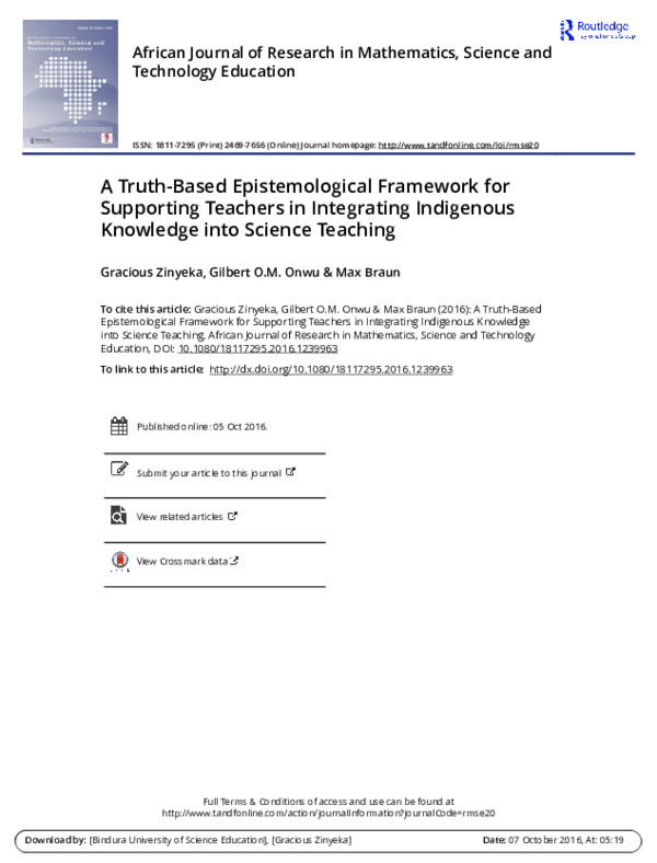 (PDF) African Journal of Research in Mathematics, Science and ...