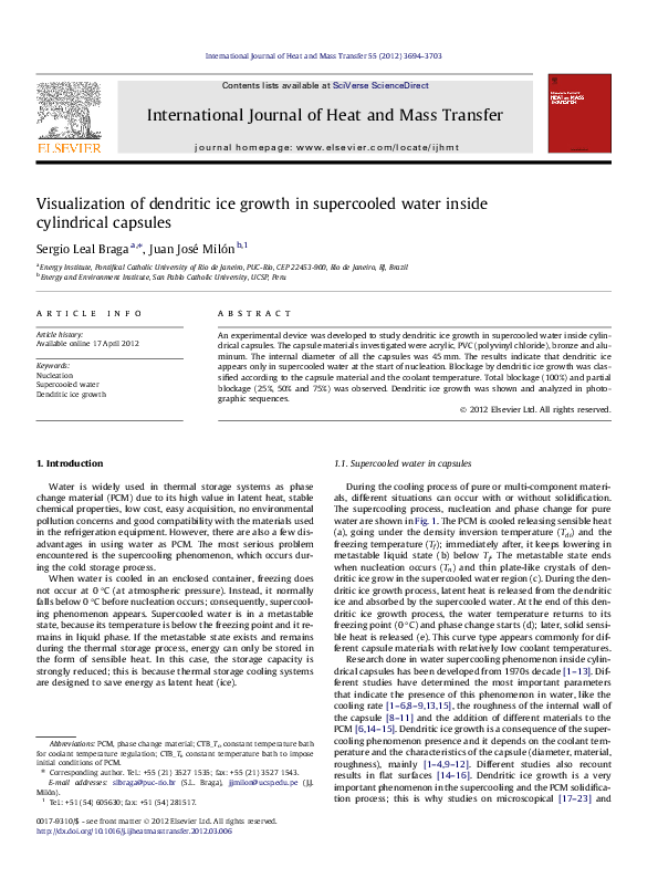 (PDF) Visualization of dendritic ice growth in supercooled water inside ...