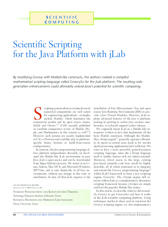 (PDF) Scientific Scripting for the Java Platform with jLab
