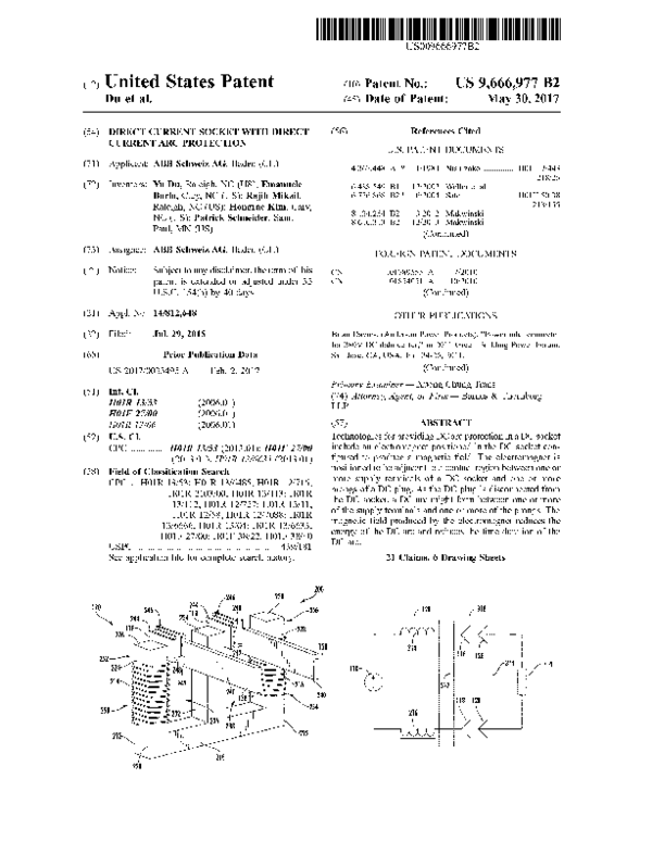 (PDF) Direct current socket with direct current arc protection
