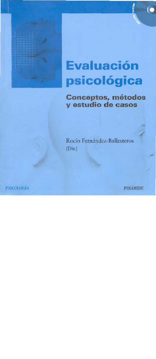 (PDF) Fernández Ballesteros. Evaluacion Psicológica. Conceptos, métodos ...
