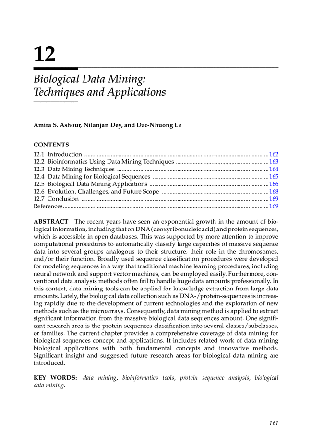 (PDF) Techniques in Biological Data Mining