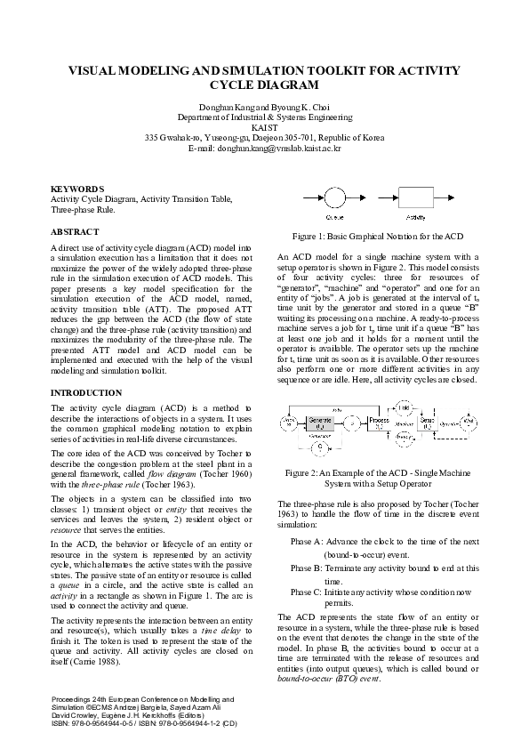 (PDF) Visual Modeling And Simulation Toolkit For Activity Cycle Diagram