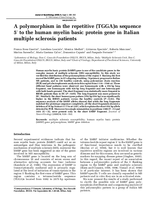 (PDF) A polymorphism in the repetitive (TGGA)n sequence 5' to the human ...