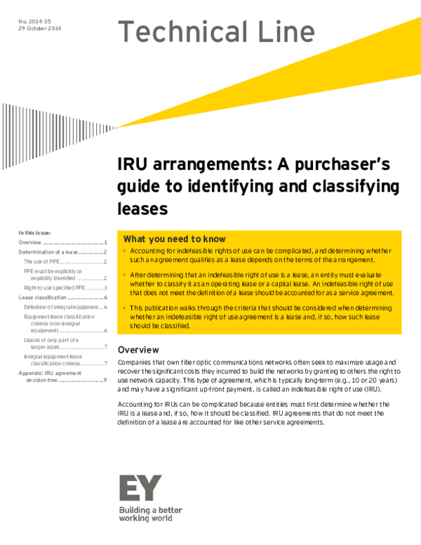 (PDF) What you need to know IRU arrangements: A purchaser's guide to ...