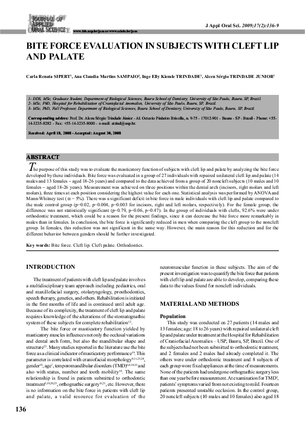 (PDF) Impact of orthognathic surgery on bite force of individuals with ...