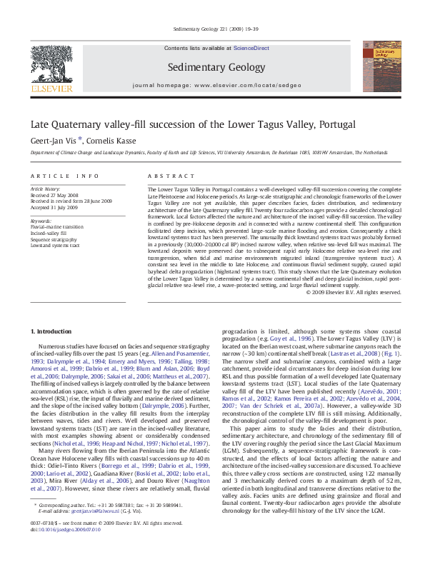 (PDF) Late Quaternary valley-fill succession of the Lower Tagus Valley ...