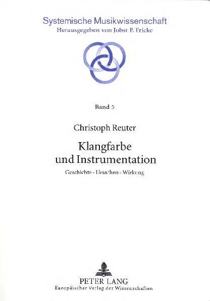 (PDF) Klangfarbe und Instrumentation