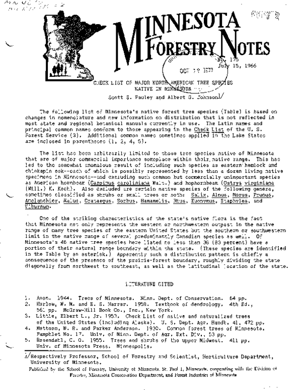 (PDF) Check List of Major North American Tree Species Native in ...