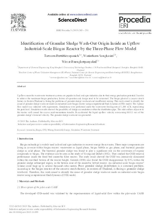 (PDF) Identification of Granular Sludge Wash-out Origin Inside an ...