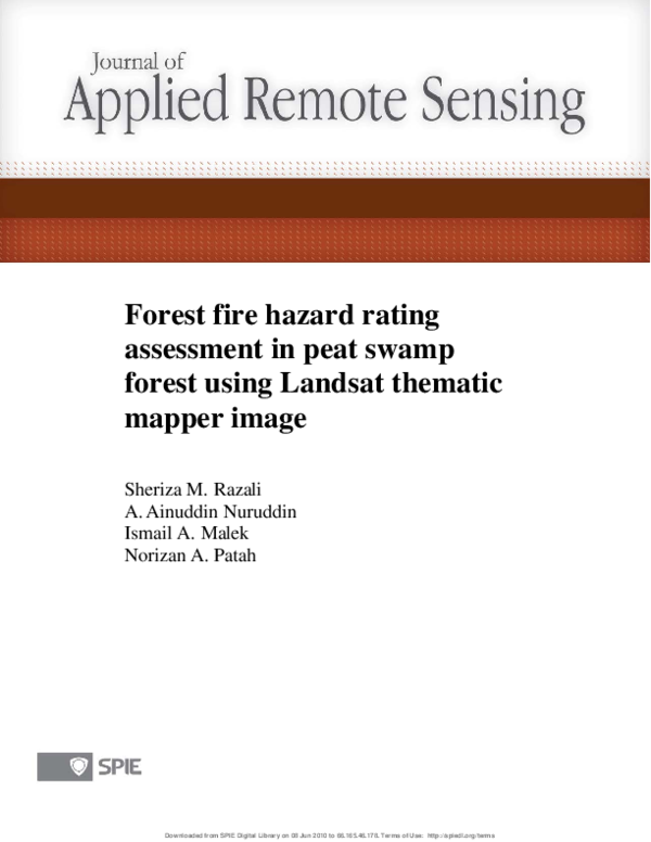 (PDF) Forest fire hazard rating assessment in peat swamp forest using ...