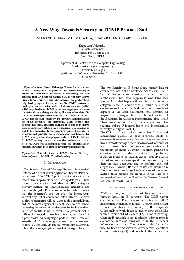 Pdf A New Way Towards Security In Tcpip Protocol Suite