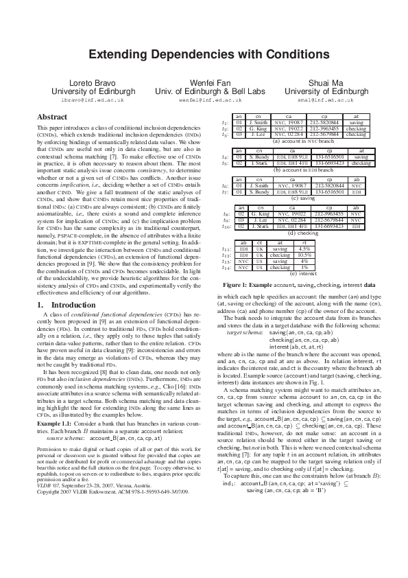 (PDF) Extending Dependencies with Conditions