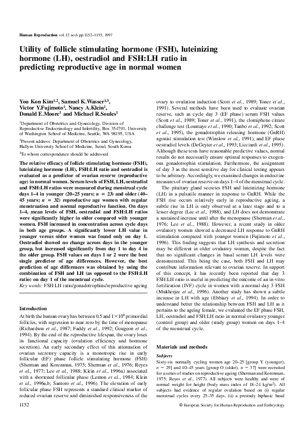 (PDF) Utility of follicle stimulating hormone (FSH), luteinizing ...