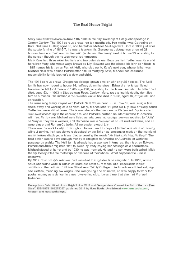 (PDF) The Real Honor Bright