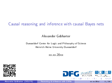 (PDF) Causal reasoning and inference with causal Bayes nets