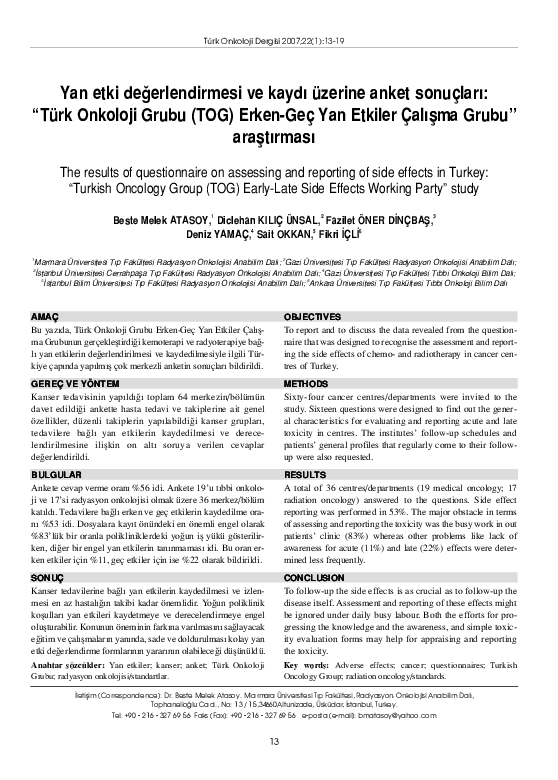 (PDF) The results of questionnaire on assessing and reporting of side ...