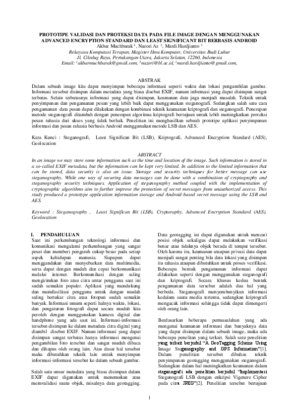 (PDF) Prototipe Validasi Dan Proteksi Data Pada File Image Dengan ...