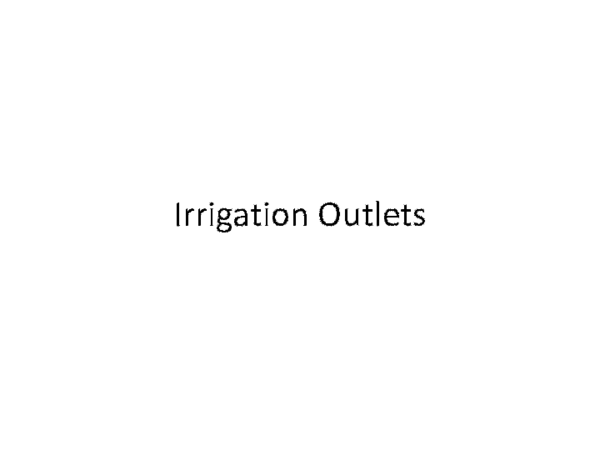 (PDF) Irrigation Outlets