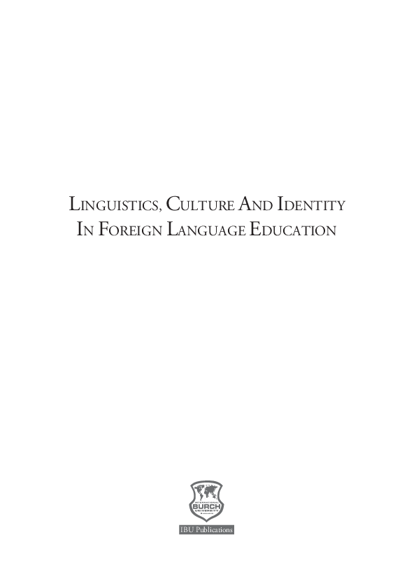 (PDF) LINGUISTICS, CULTURE AND IDENTITY IN FOREIGN LANGUAGE EDUCATION