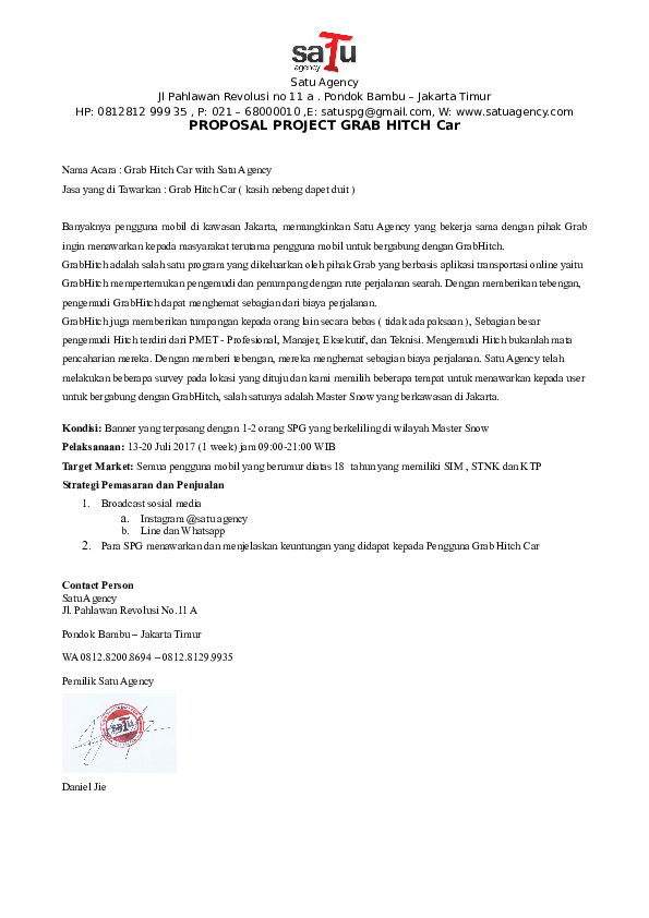 (DOC) PROPOSAL PROJECT GRAB HITCH Car