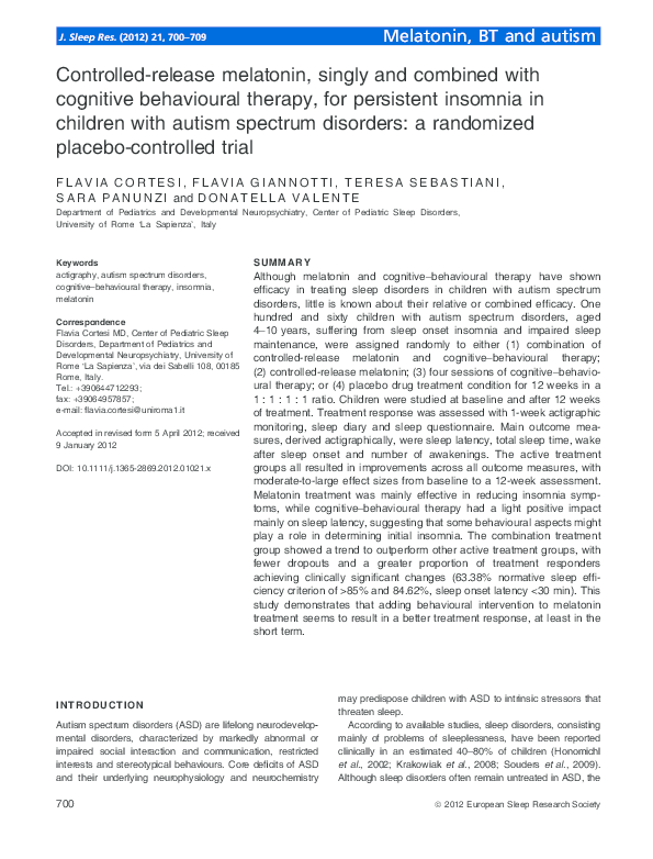 Controlled-release melatonin, singly and combined with cognitive ...