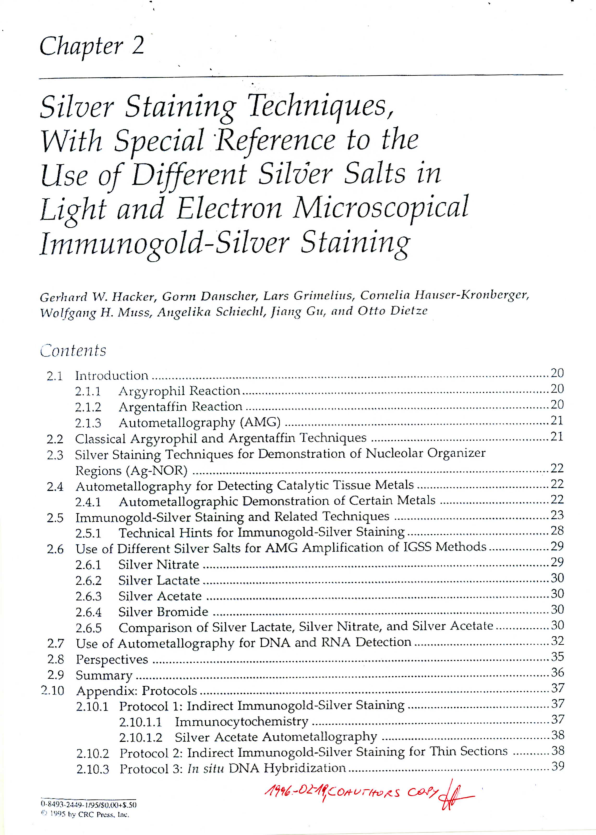 (PDF) Silver staining techniques with special reference to the use of ...