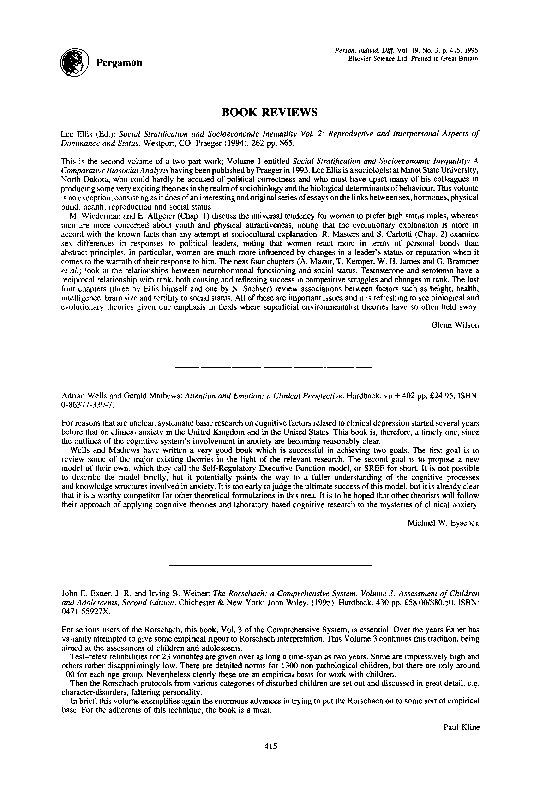 (PDF) Attention and emotion: A clinical perspective: Adrian Wells and ...