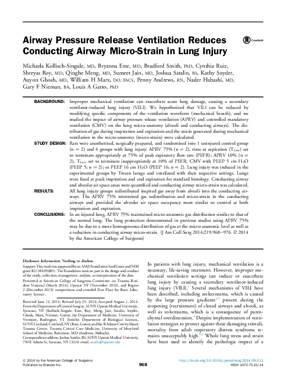 (PDF) Airway Pressure Release Ventilation Reduces Conducting Airway ...