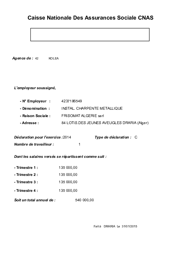 declaration das cnas