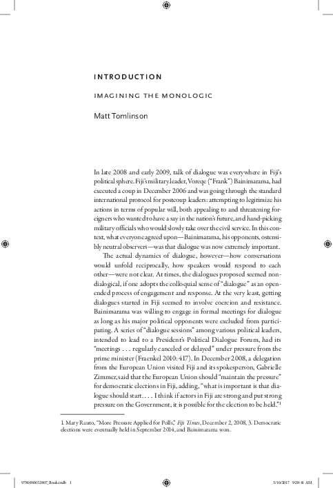 (PDF) Imagining the Monologic