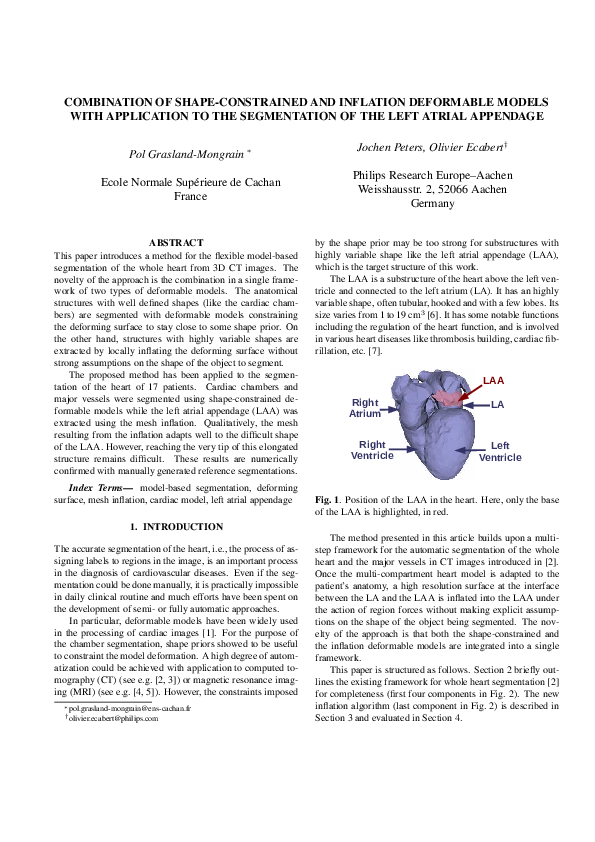 Pdf Combination Of Shape Constrained And Inflation Deformable Models With Application To The