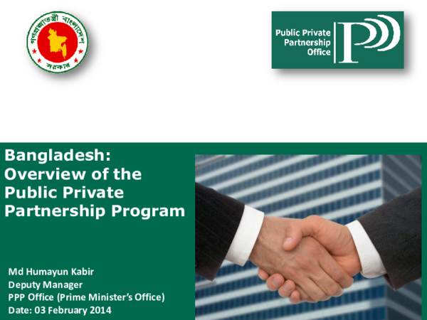 (PDF) Bangladesh: Overview of the Public Private Partnership Program