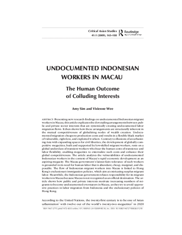 (PDF) The Human Outcome of Colluding Interests