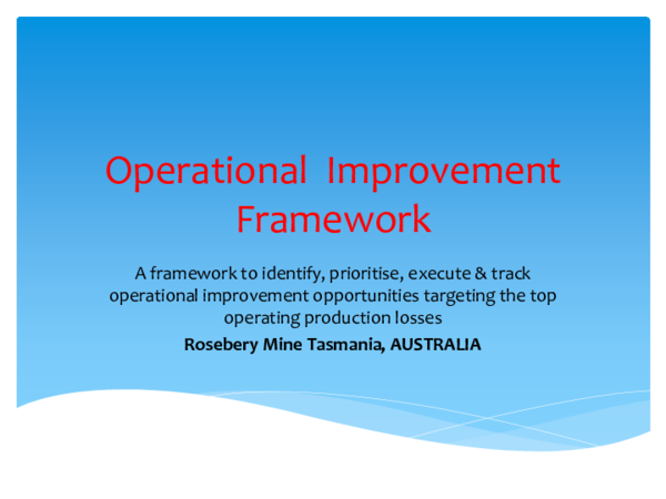 (PDF) Operational Improvement Framework - A framework to identify ...