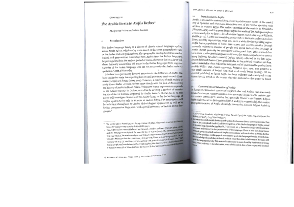 (PDF) The Arabic Strata in Awjila Berber. In: Ahmad Al-Jallad (ed ...