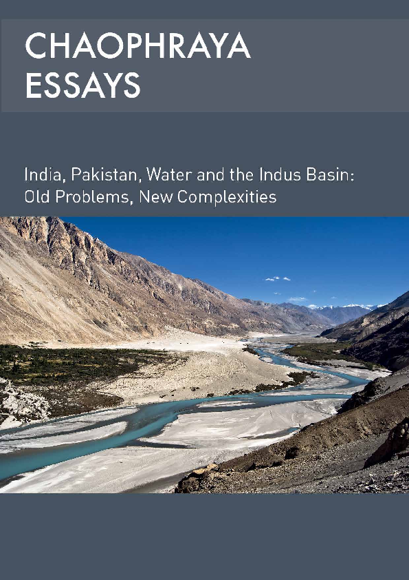 (PDF) India, Pakistan, Water and the Indus Basin: Old Problems New ...